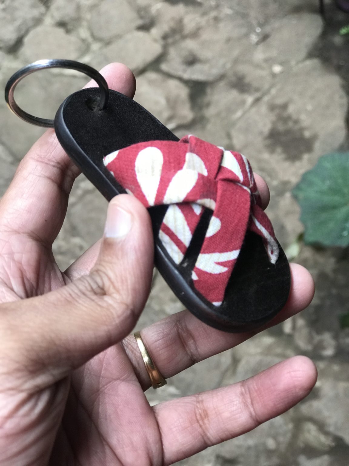 Leather Sandal Key Ring Leather Sandal Key Ring